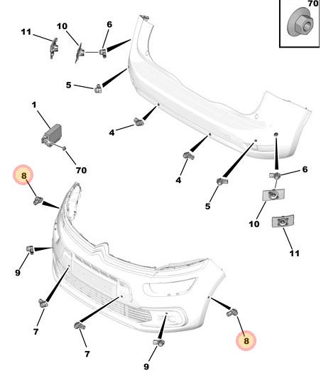 Citroen C4 2018-2020 Obstacle Detection Sensor | Genuine Citroen Parts
