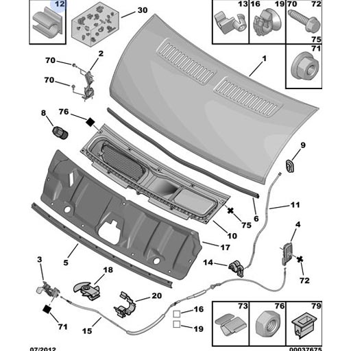 Citroen Relay 2006-2022 Bonnet Soundproofing | 16 089 448 80