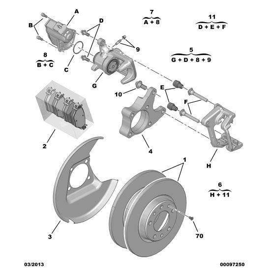 Citroen Berlingo 2018-2021 Petrol Caliper Motor Fixing Kit | 16 089 993 ...