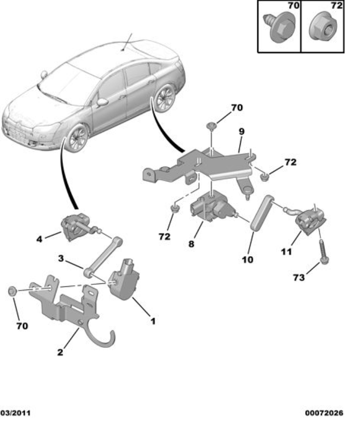 Citroen C5 Rear Anti Roll Bar Lever Bracket | Citroen Parts