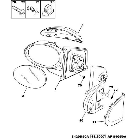 Citroen DS5 2011-2021 Petrol Air Intake Grille Seal | 96 716 023 80 | Citroen Direct Parts