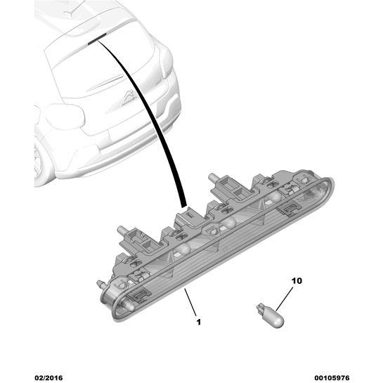 Citroen C3 2015-2021 Supplementary Stop Light Citroen Direct Parts