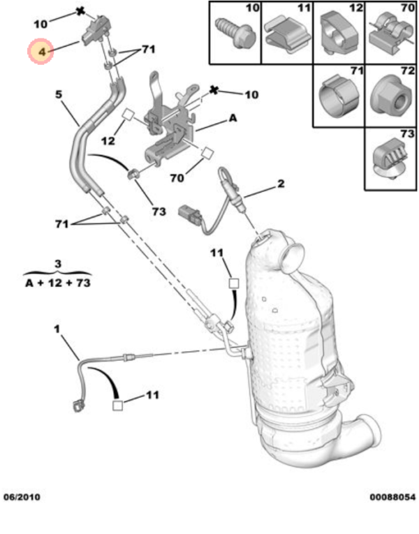 Citroen Berlingo Differential Pressure Sensor | Citroen Parts