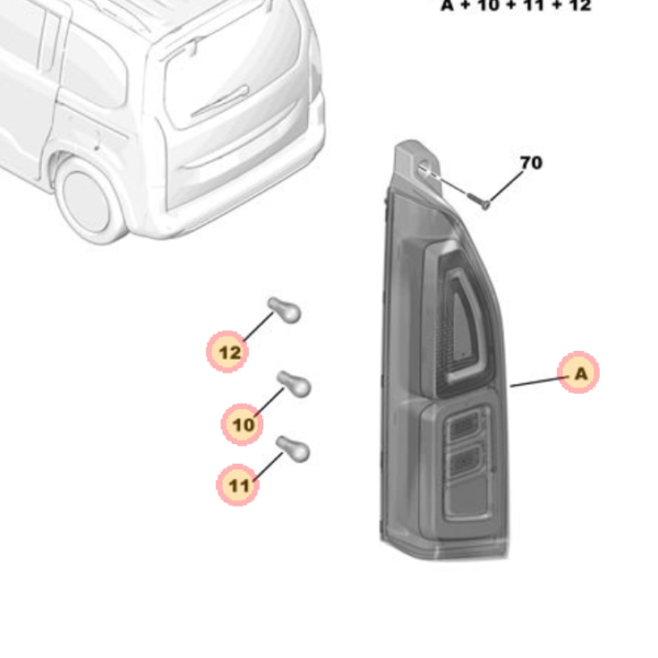 Citroen Berlingo Right Hand Rear Lamp | Genuine Citroen Parts