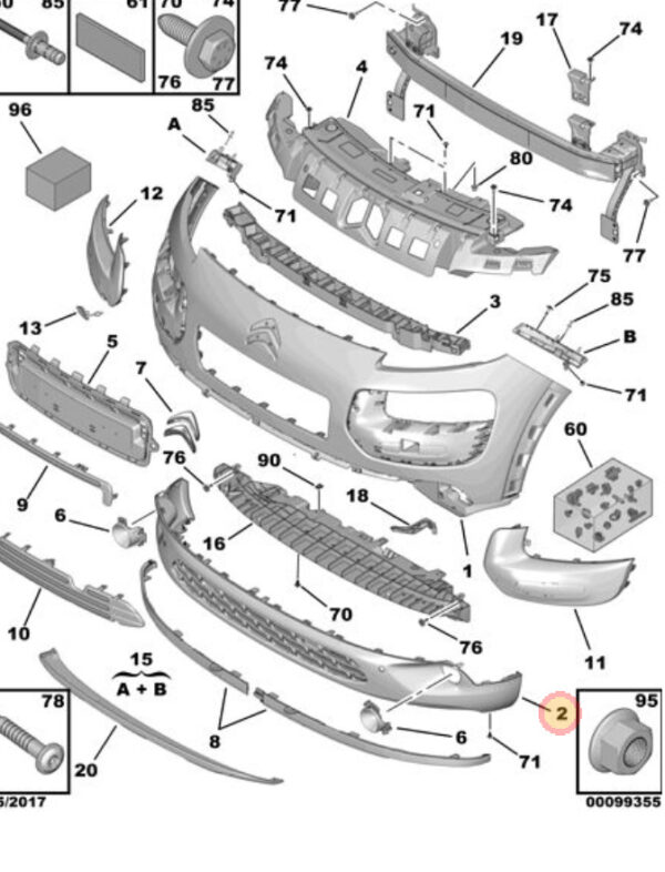 Citroen C4 lower Front Bumper Valance | Genuine Citroen Parts