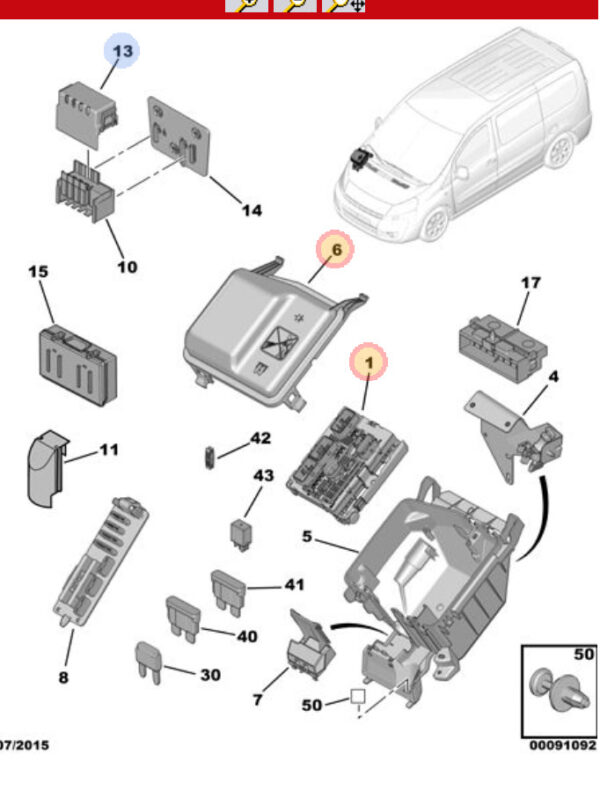 Citroen Dispatch Under Bonnet Fuse Box | Genuine Citroen Parts