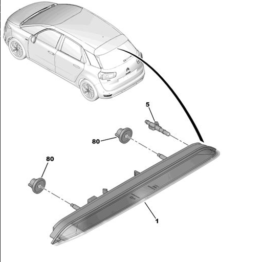 Citroen C4 2010-2017 High Level Brake Light | 6351 LX