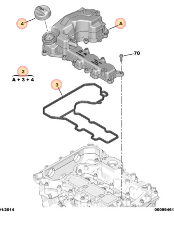 Citroen DS3 Rocker Cover & Gasket | Genuine Citroen Parts