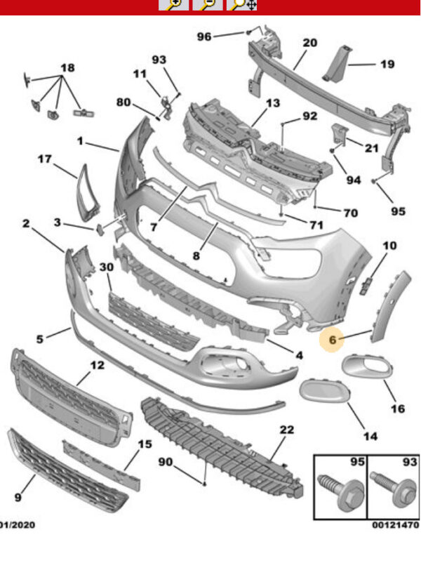 Citroen C3 Left Hand Front Wing Trim On The Front Bumper | Genuine ...